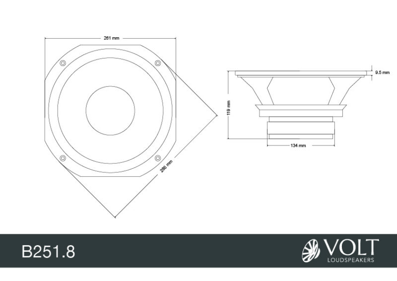 B251.8 (10″) – Volt Loudpeakers Ltd